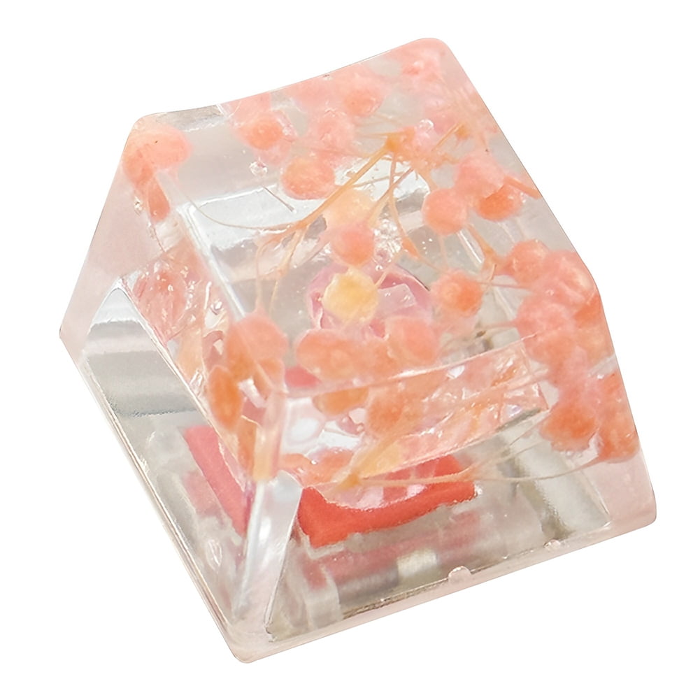 HIPKZ Resin Dry Flowers Keycap Translucently Keycaps Handmade Epoxy ...
