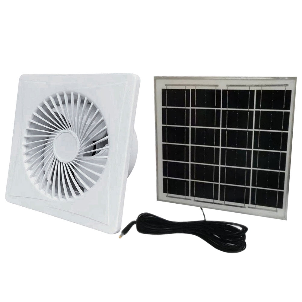 HIPKZ Solar 12V Extractor Ventilation Fan High Speed Exhaust Air Blower ...