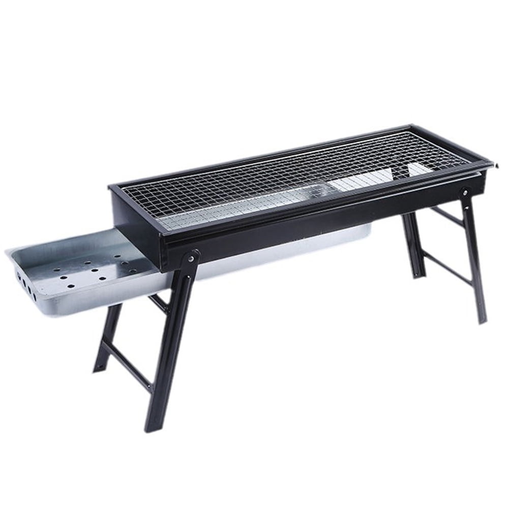 HIPKZ Stainless Steel Barbecue Grill Folding Charcoal Grill Portable BBQ Grill Small BBQ ...