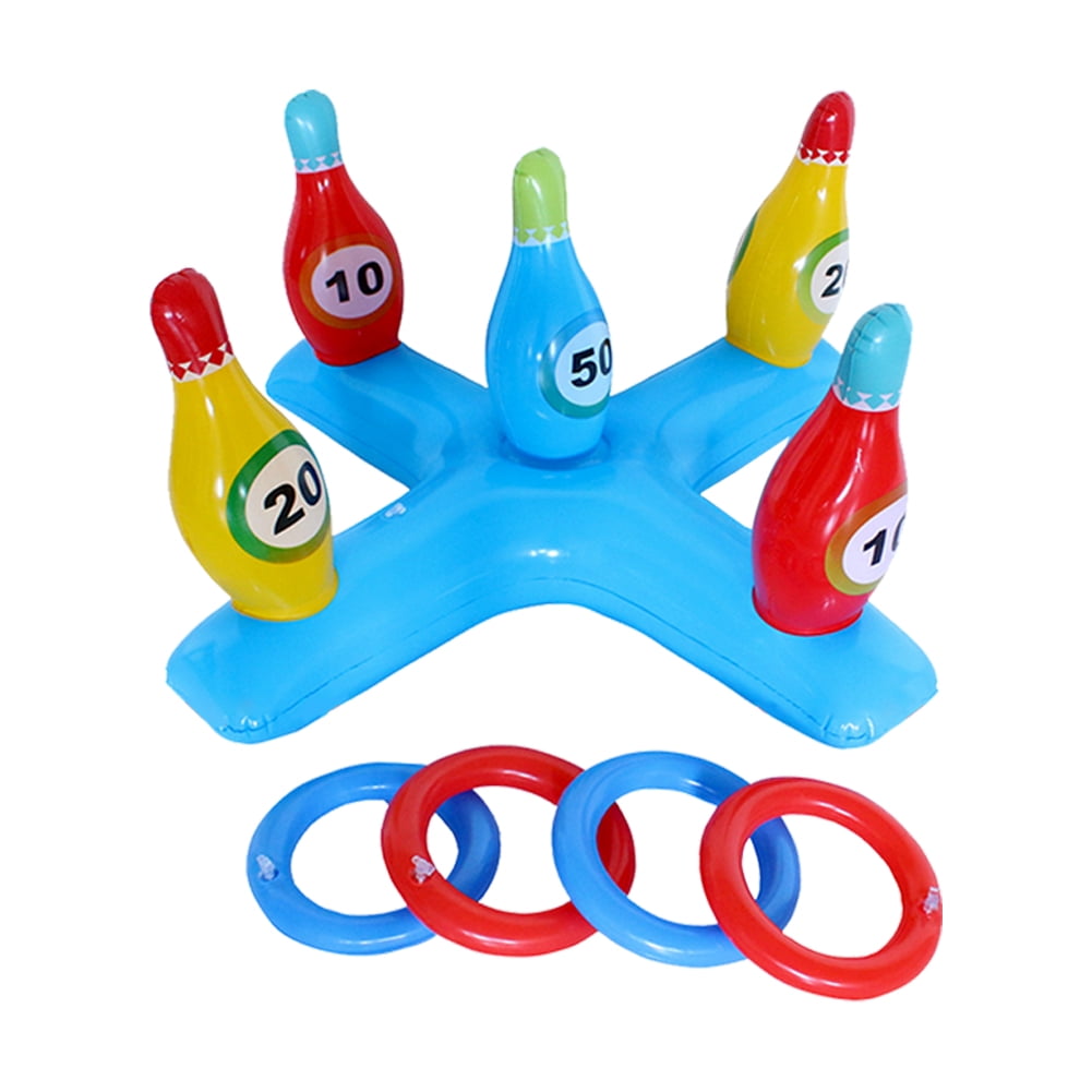 HIPKZ Swimming Pool Circle Bowling Ring Toss Game Set PVC Lightweight ...