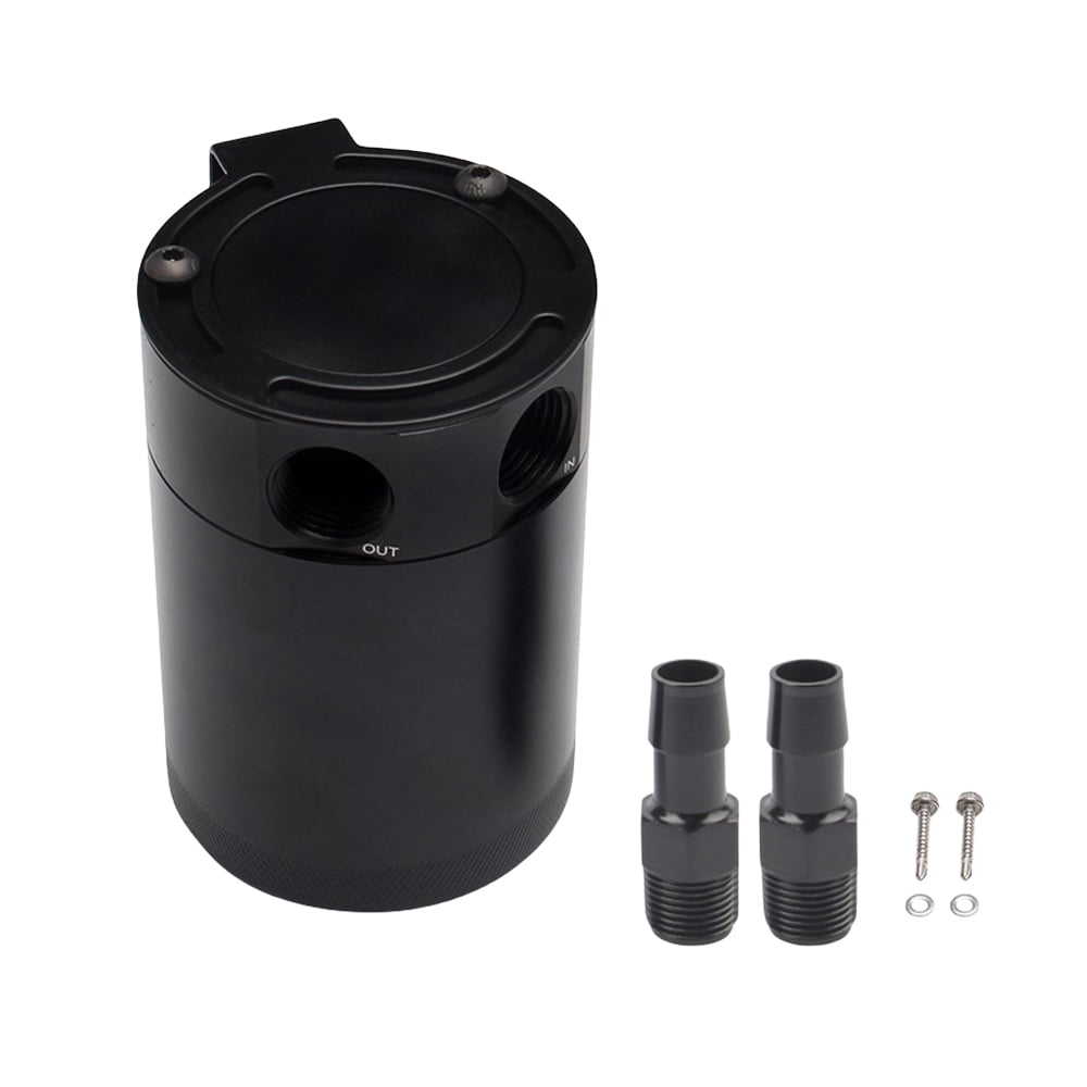 HIPKZ Universal Car Baffled Oil Catch Can Aluminum Alloy Reservoir ...