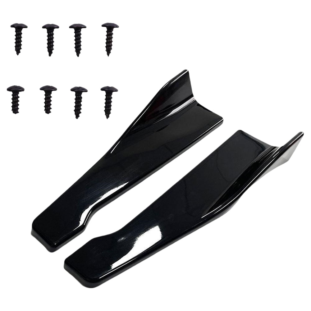 HIPKZ Universal Car Rear Bumper Strip Lip Spoiler Glossy Black/carbon ...