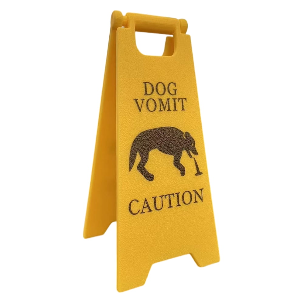 HIPKZ Valentine's Day Series Cat Vomit Sign Caution Sign 3D Printed Dog ...