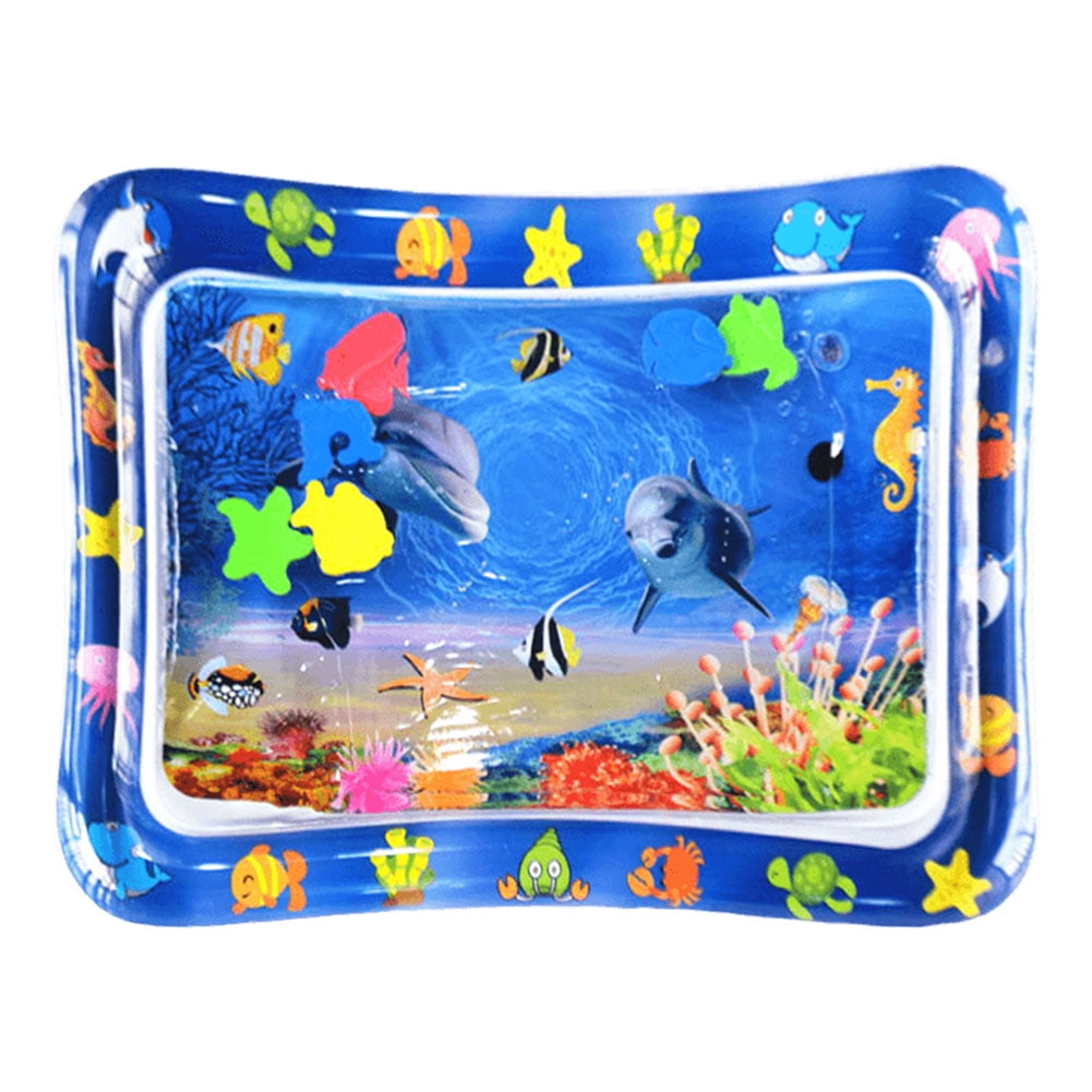 HIPKZ Water Sensory Playmat with Fish Water Sensory Play Mat Tummy Time ...