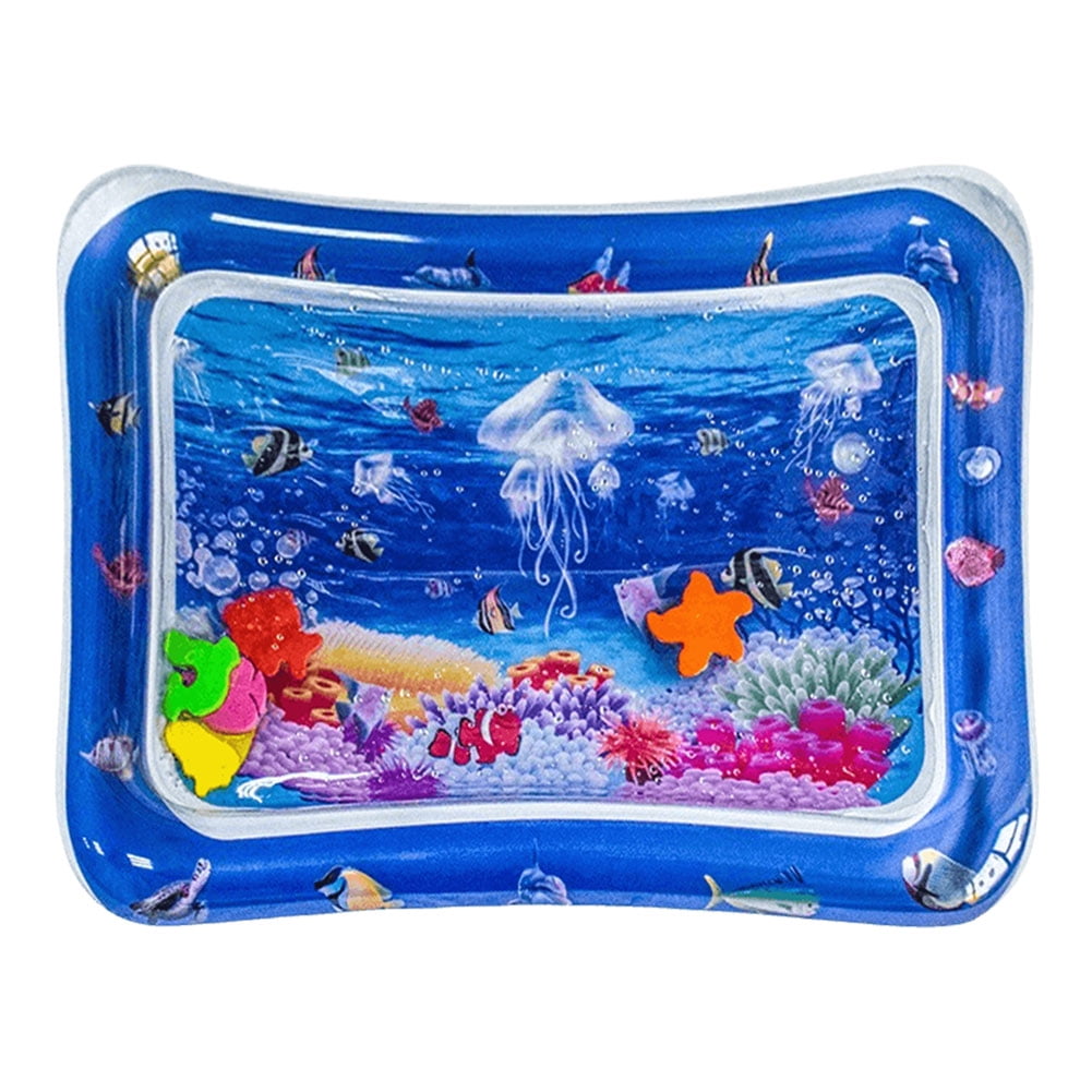 HIPKZ Water Sensory Playmat with Fish Water Sensory Play Mat Tummy Time ...