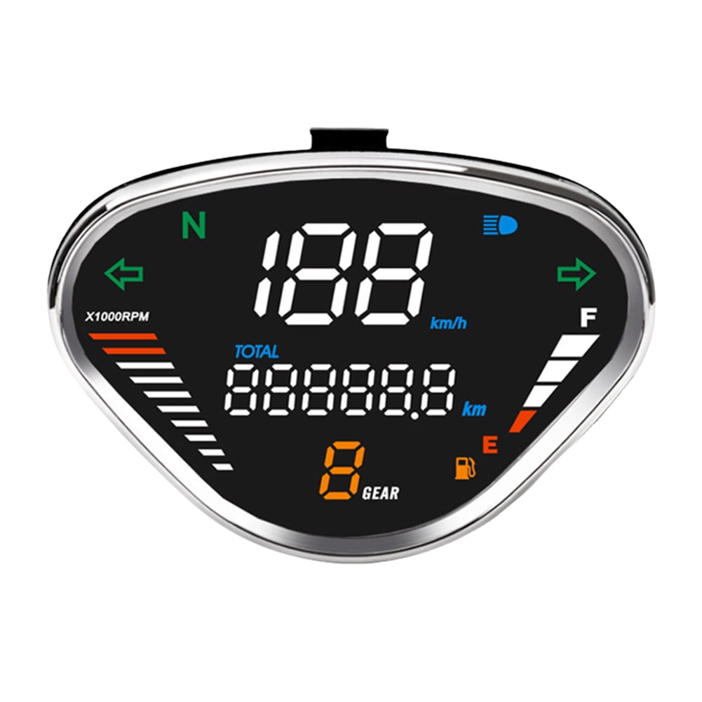 HIPKZ Waterproof Digital Speedometer Tachometer Led Instrument Assembly ...