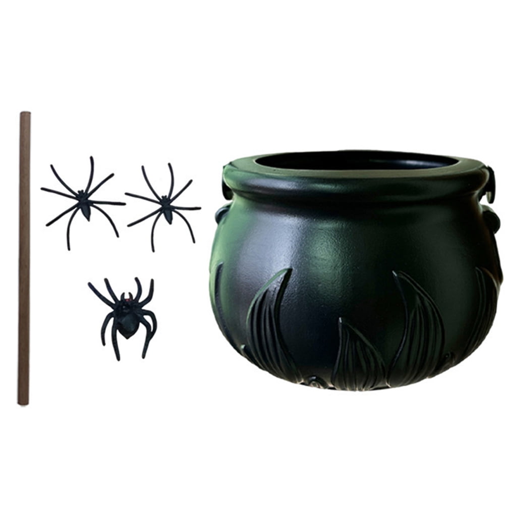 HIPKZ Witches Cauldron And Led Mist Maker Skeleton Ball Ornaments ...