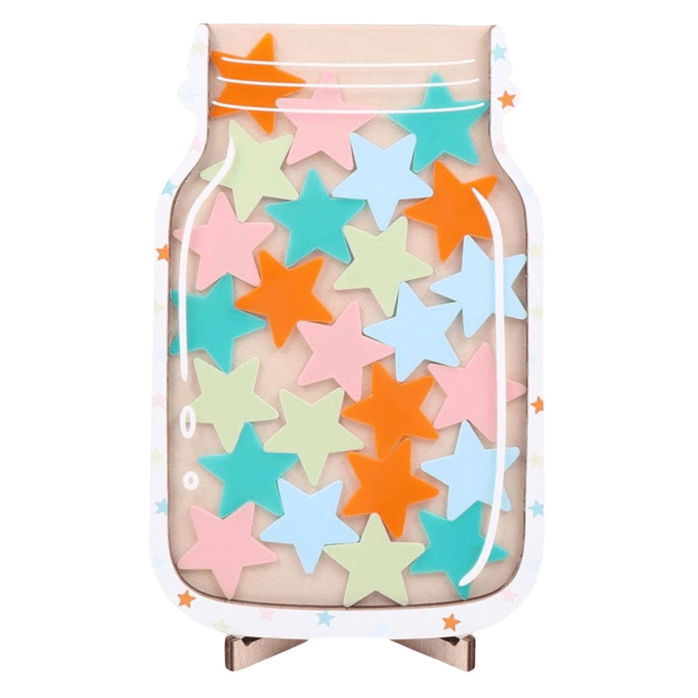 HIPKZ Wooden Motivational Reward Jar with Standing Base Positive ...