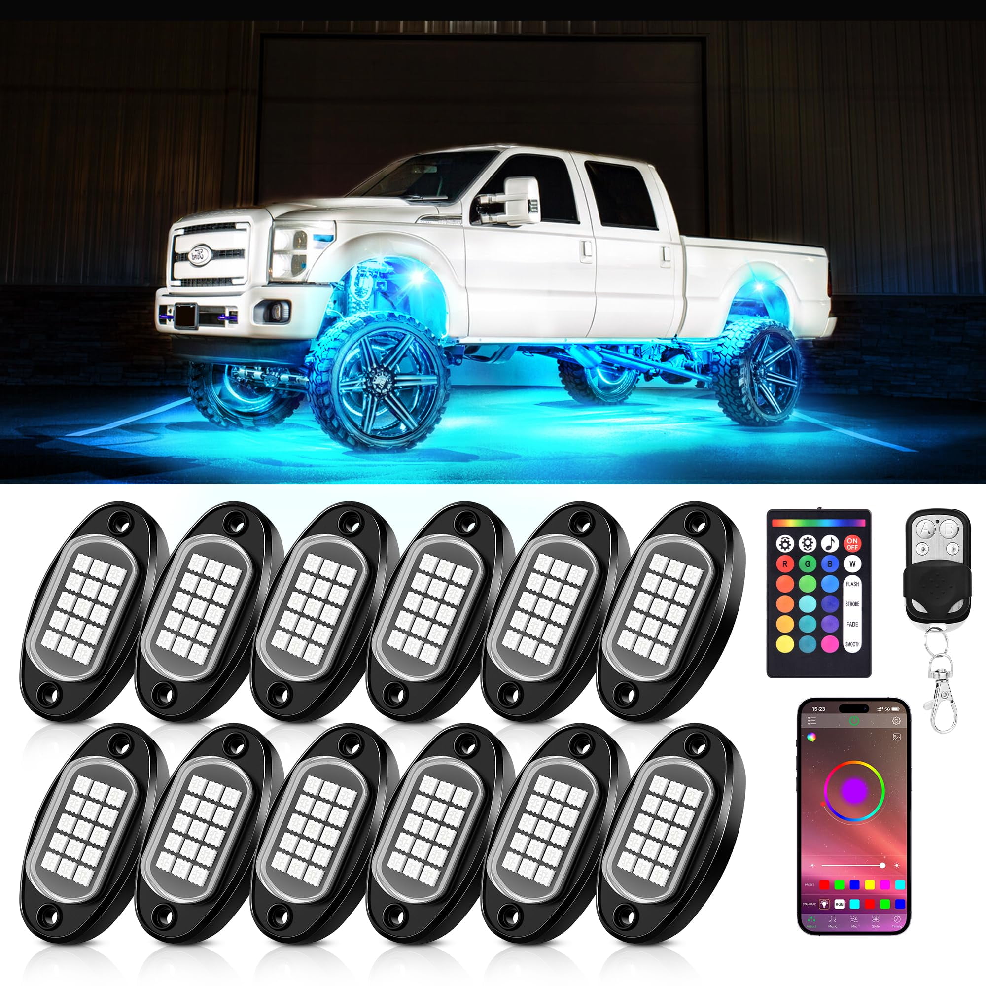 HIPOPY Car LED Work RRF12 Light Kit, 12V Under Hood Work Inspection ...