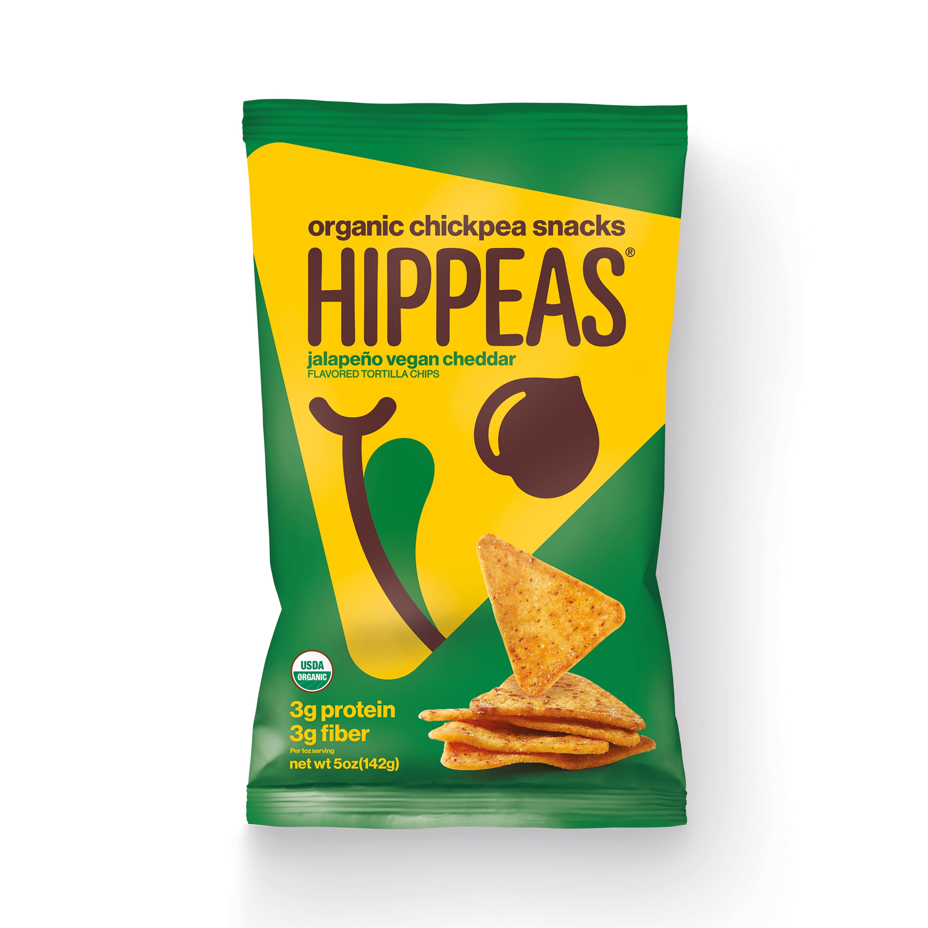 HIPPEAS Jalapeno Vegan Cheddar Tortilla Chips, Organic Chickpea Snacks ...