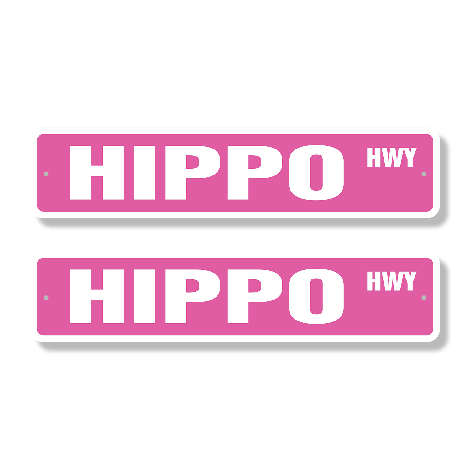 HIPPO Classic Street Sign (2 Pack) animal hippopotamus lover new ...
