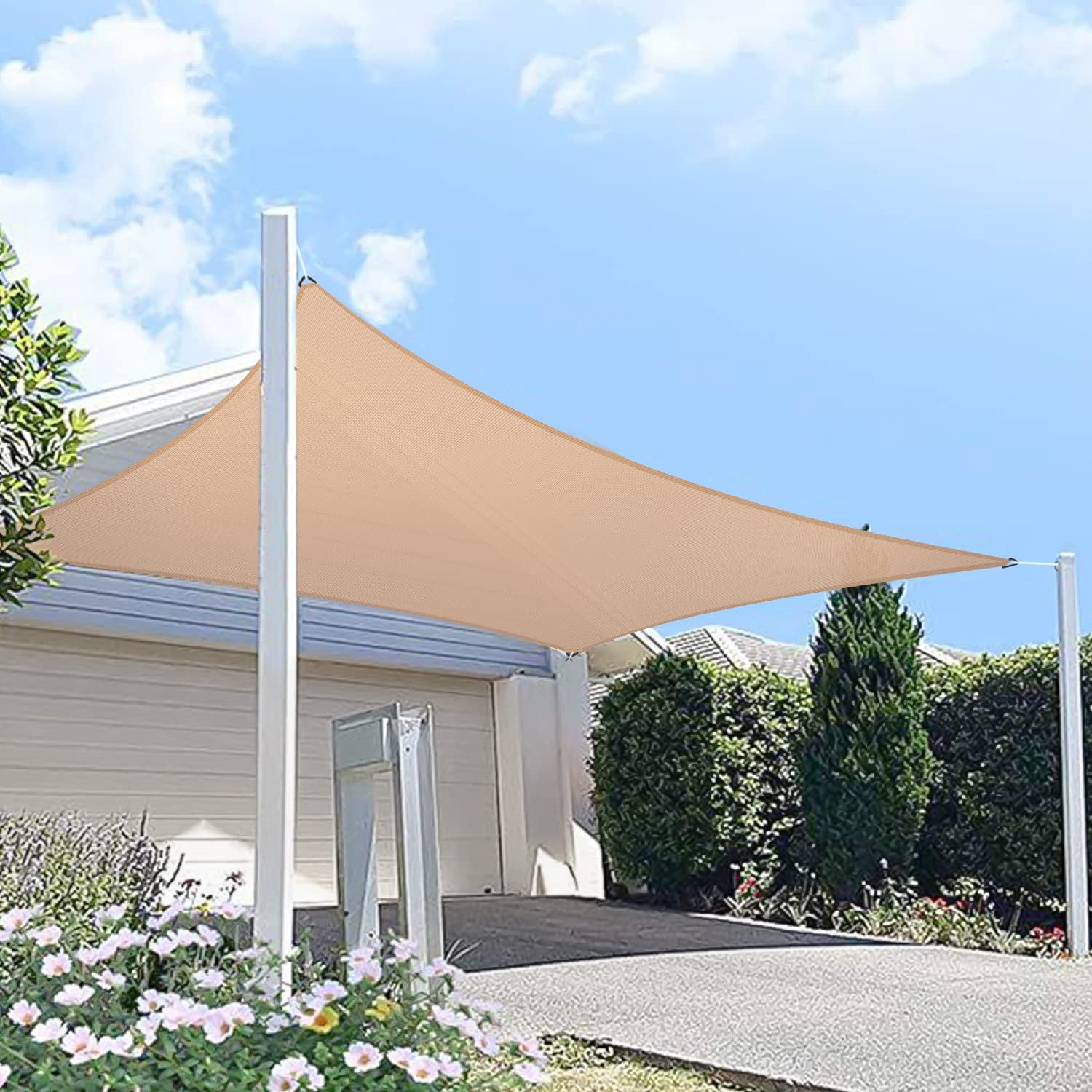 HIPPO Shade Sail 95 x 165 ft 230 GSM Sun Shade 95 UV Block for Canopy ...