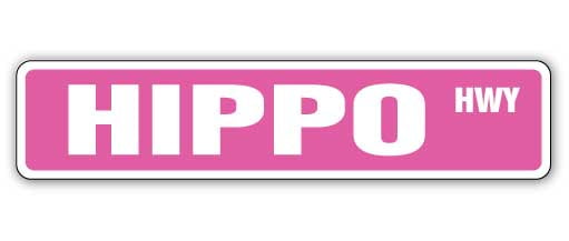 HIPPO Street Sign animal hippopotamus lover new collectible | Indoor ...