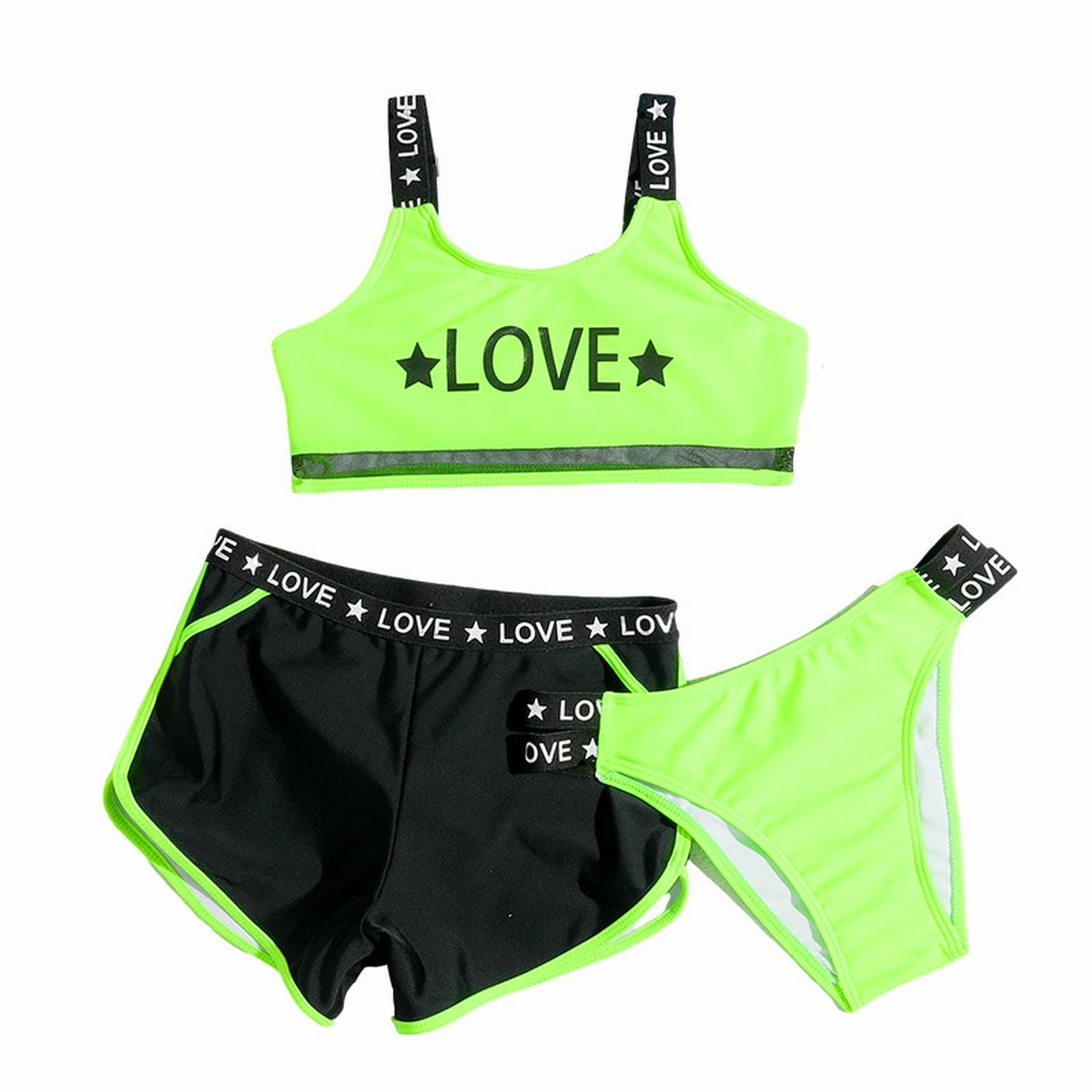 HIPYLO Girls 3 Piece Swimsuit Girls' Rash Guard Sets Boy Clothes Size 8 ...