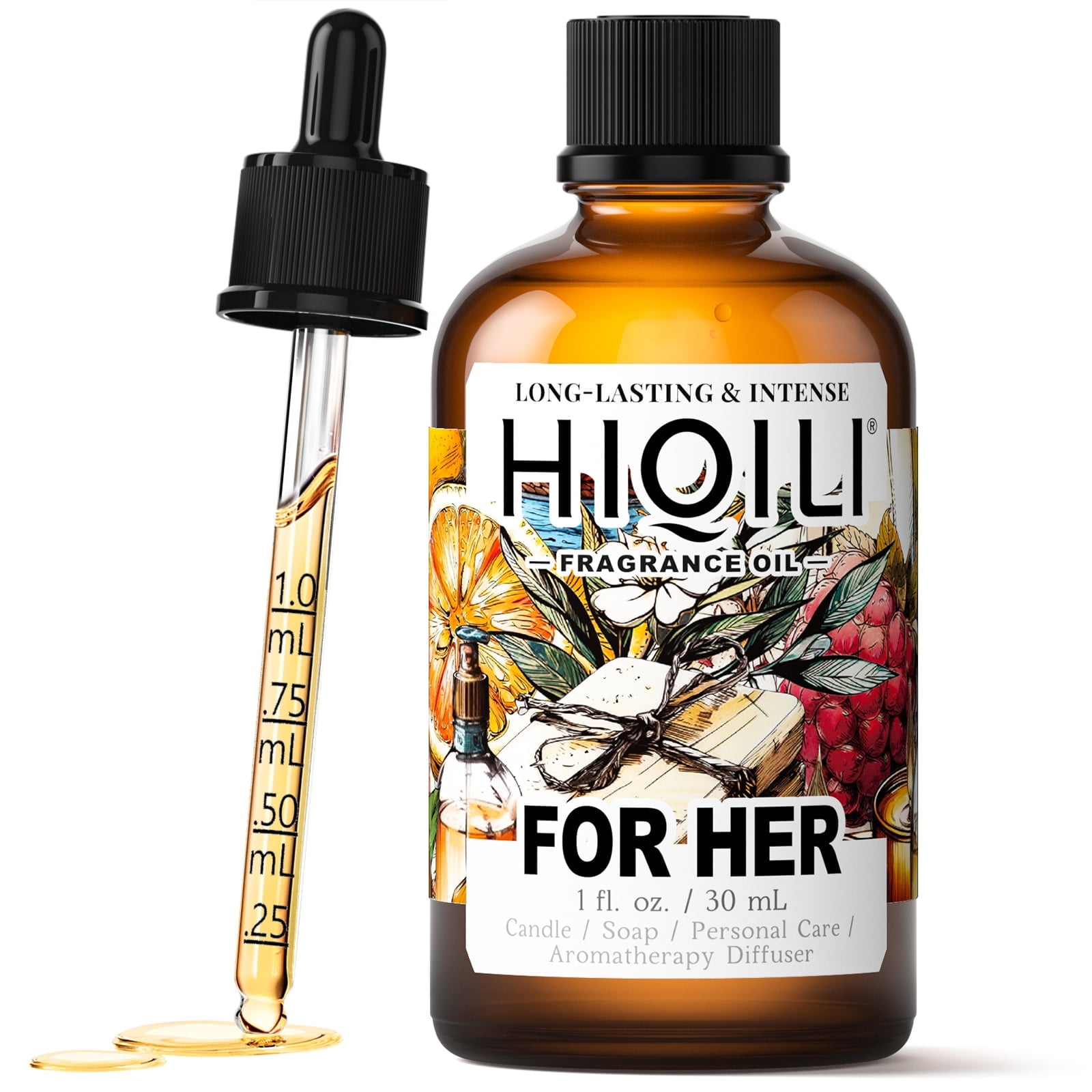 HIQILI For Her Fragrance Oil, 30mL Elegant Women Oil for Gifts DIY Perfume Diffuser Humdifier ...