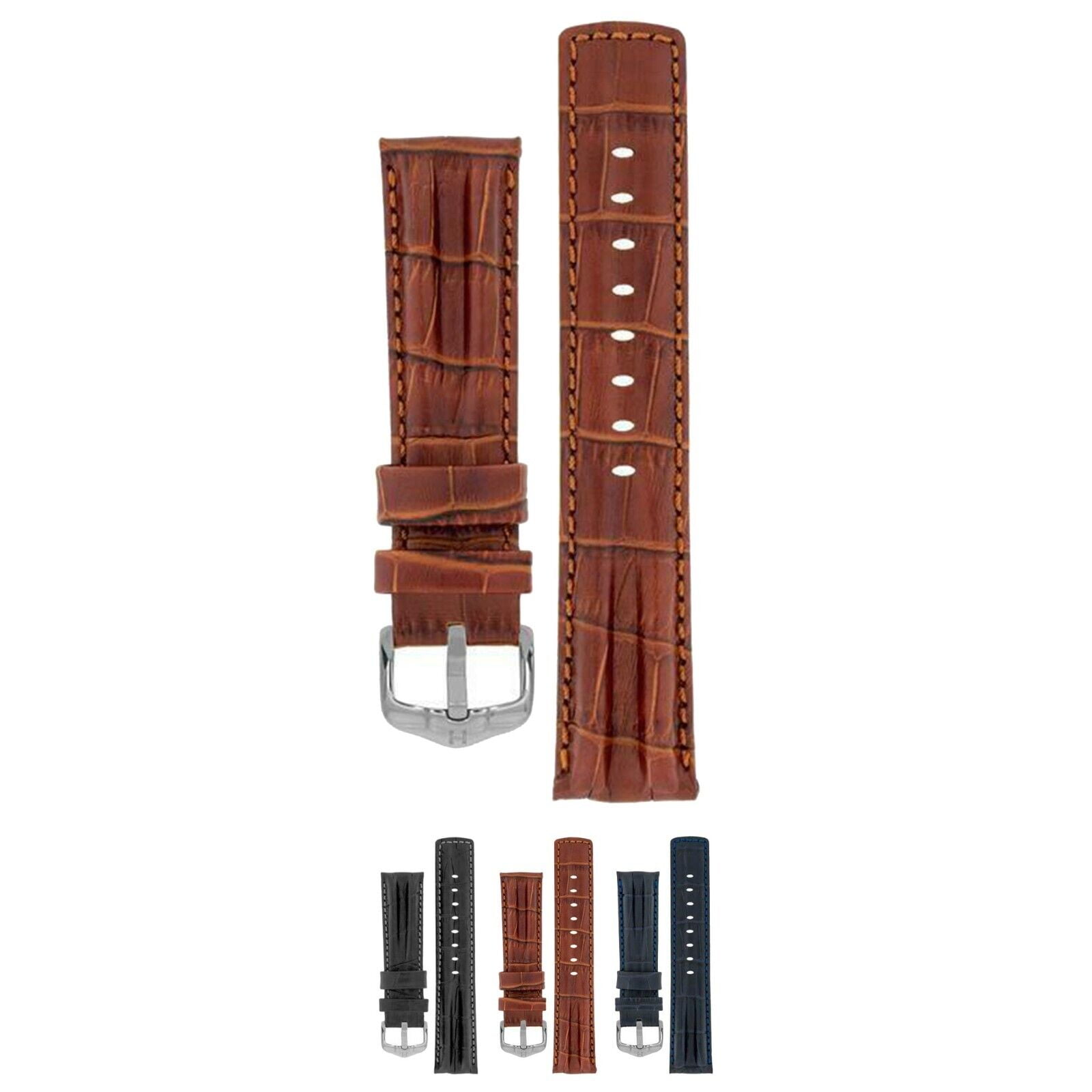 HIRSCH Professional Leather Watch Strap (Golden Brown) - L - 24mm ...