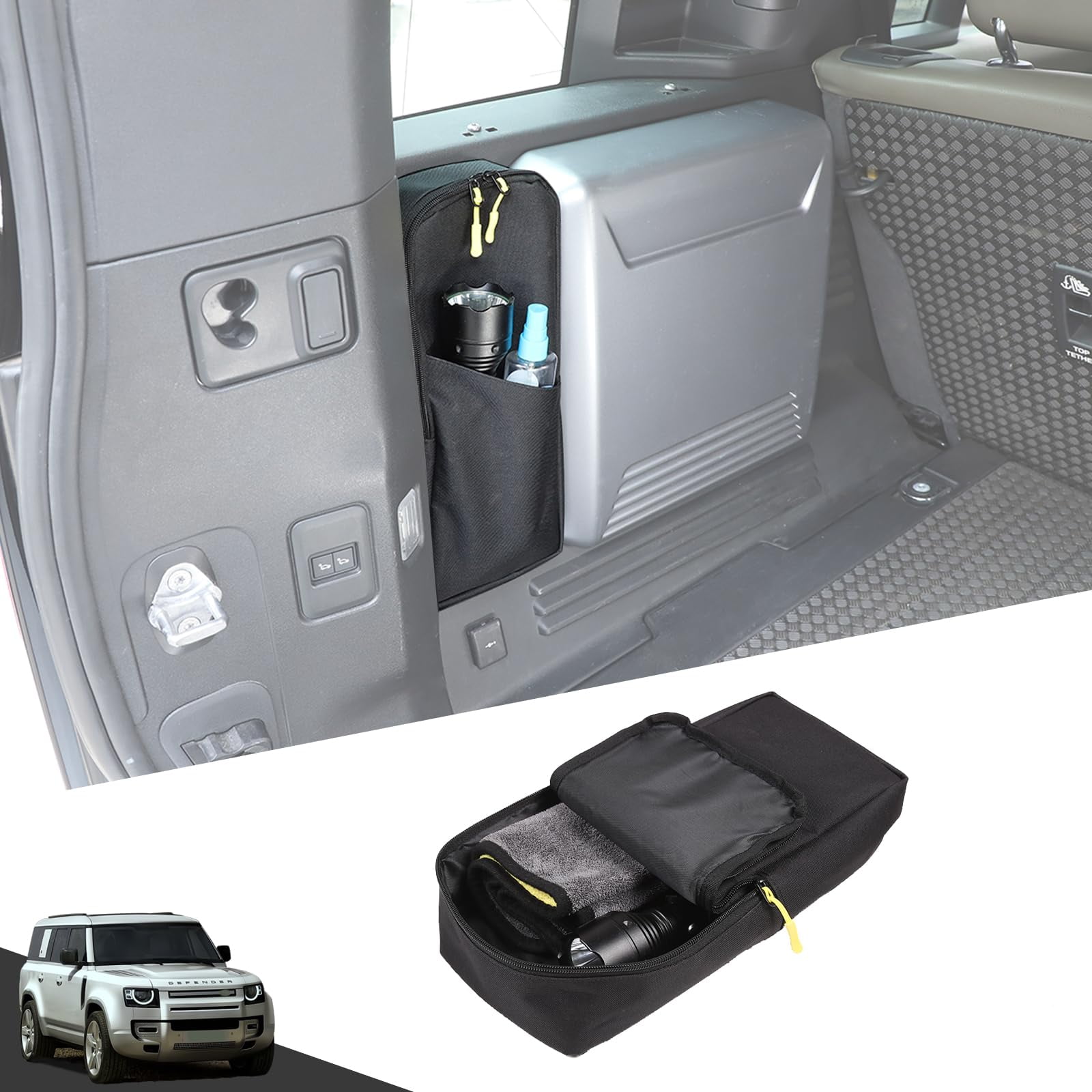 HIRUFAIT Car Storage Bag Compatible with Land Rover Defender 90 110 130 ...