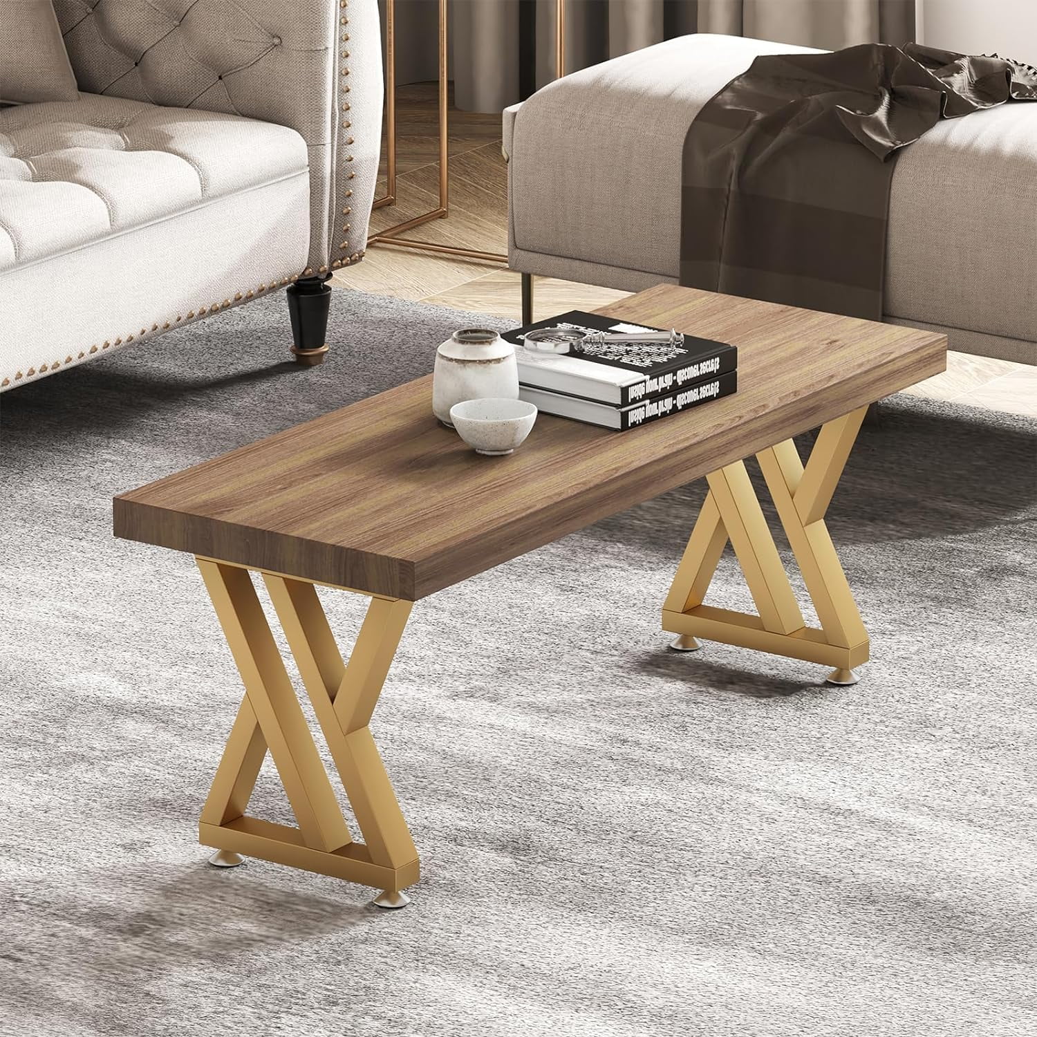 HIRVALL 16 Metal Bench Table Legs Gold aureate HeavyDuty DIY Furniture ...