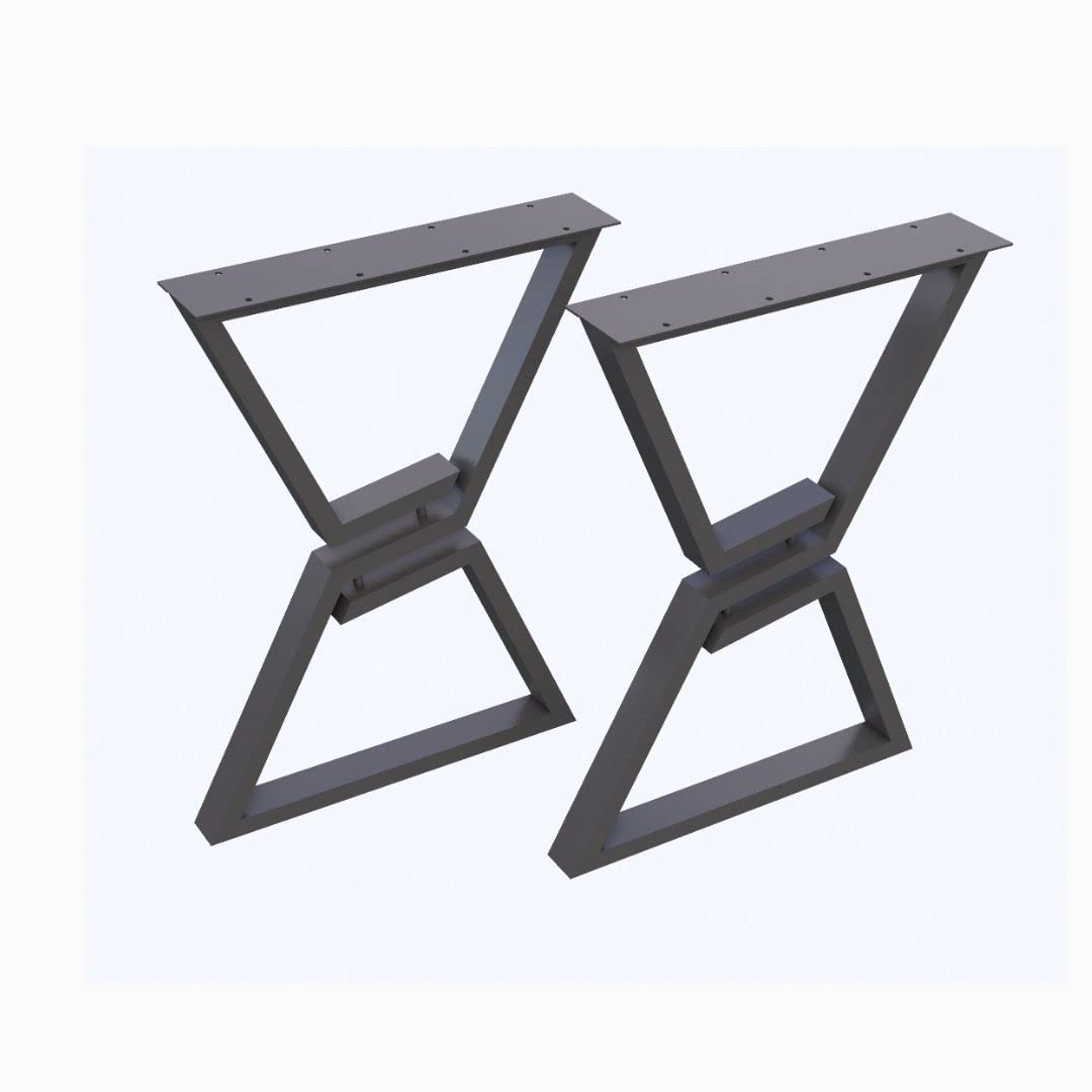 HIRVALL Metal Table LegsBlack Table Legs Mild Steel Frame Style Steel ...