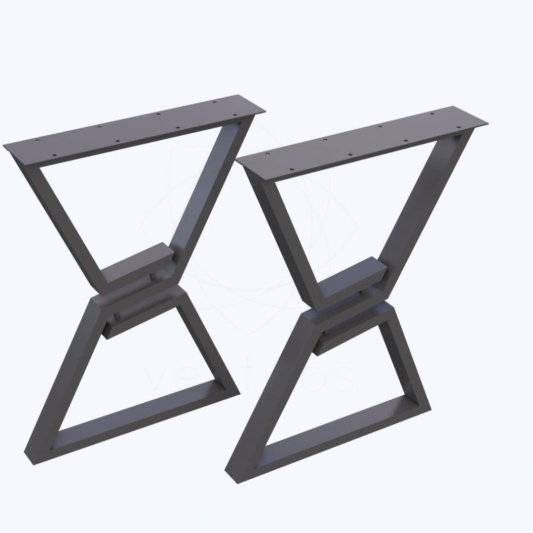 HIRVALL Metal Table LegsBlack Table Legs Mild Steel Frame Style Steel ...