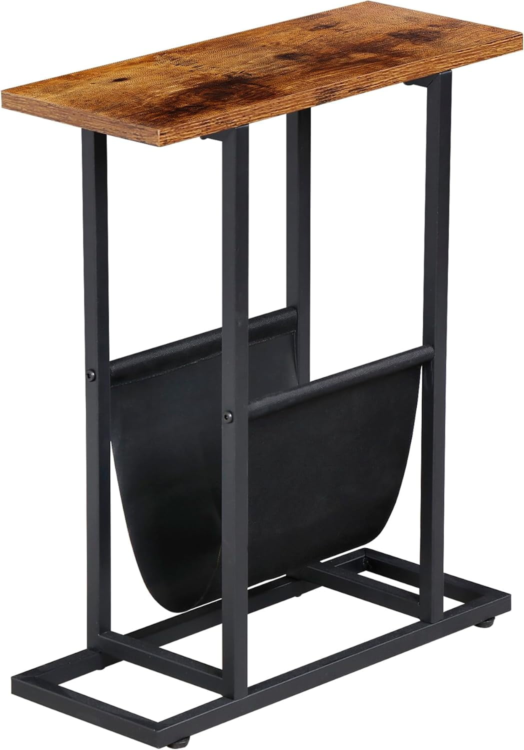 HISAA Small Narrow Side Table for Small Spaces, Slim End Table Magazine ...