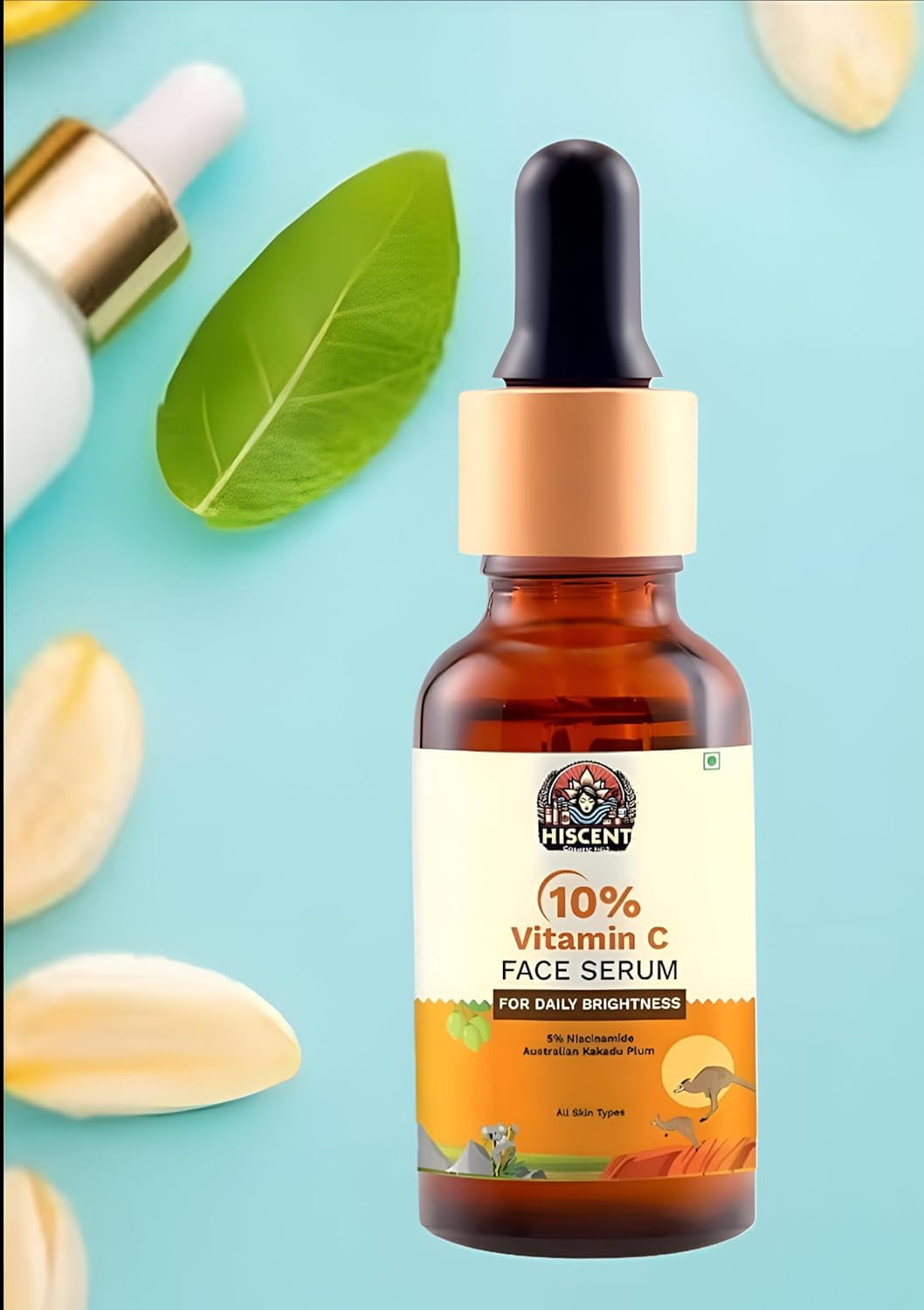 HISCENT Face Serum with 10 Vitamin C 5 Niacinamide and Kakadu Plum for ...