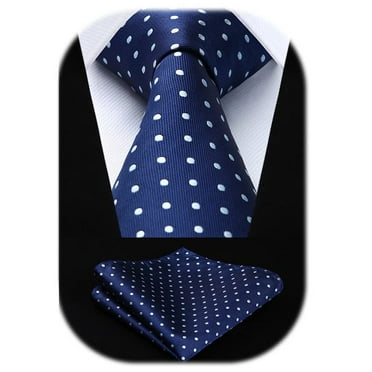 HISDERN Ties for Men Paisley Tie and Pocket Square Woven Classic Floral ...