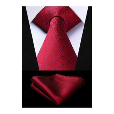 HISDERN Ties for Men Paisley Tie and Pocket Square Woven Classic Floral ...
