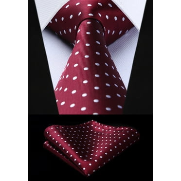 Barry.Wang Men's Ties Formal Stripe Necktie Set with Handkerchief ...