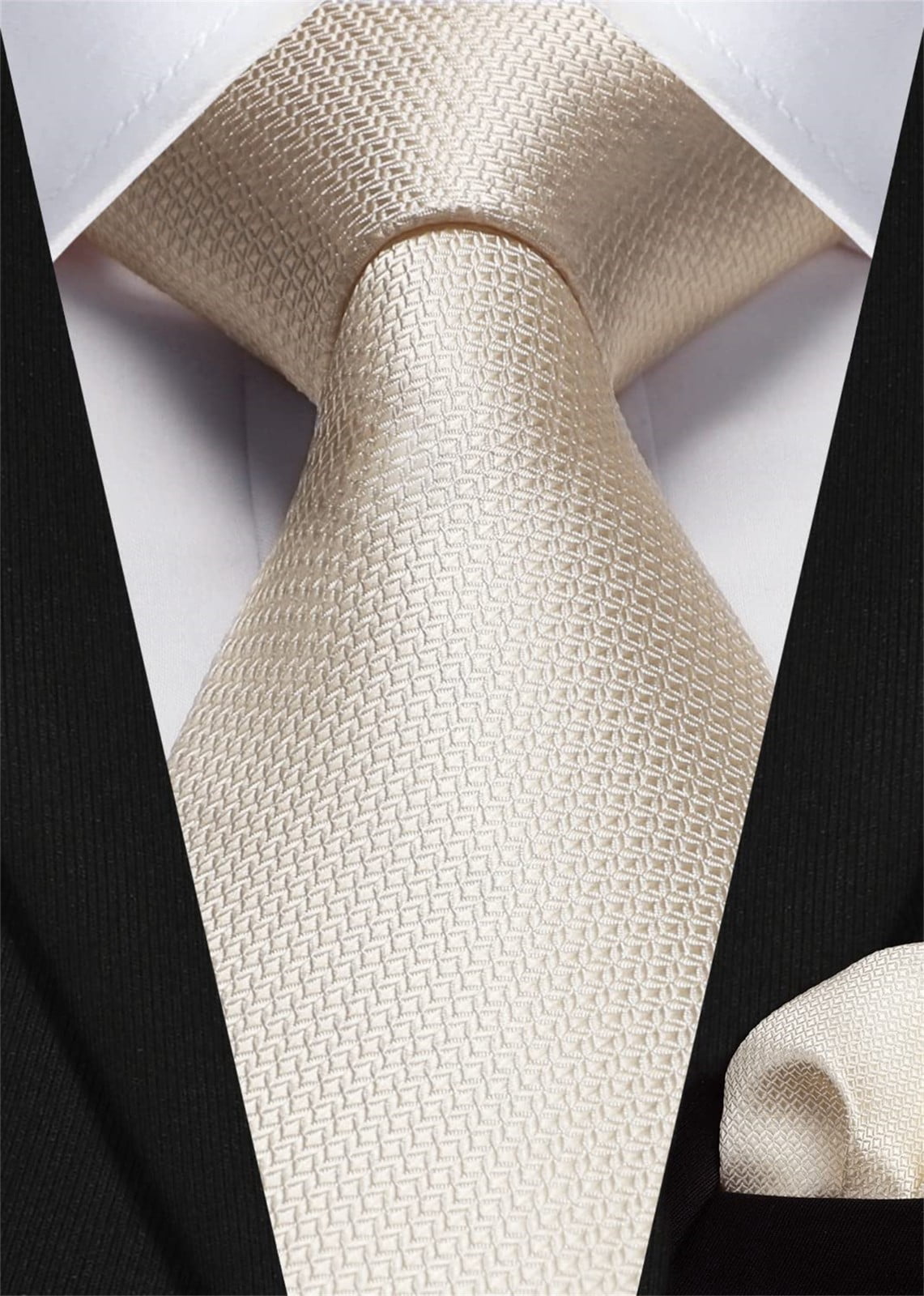HISDERN Ties for Men Plaid Checked Mens Ties Pocket Square Tie Set ...