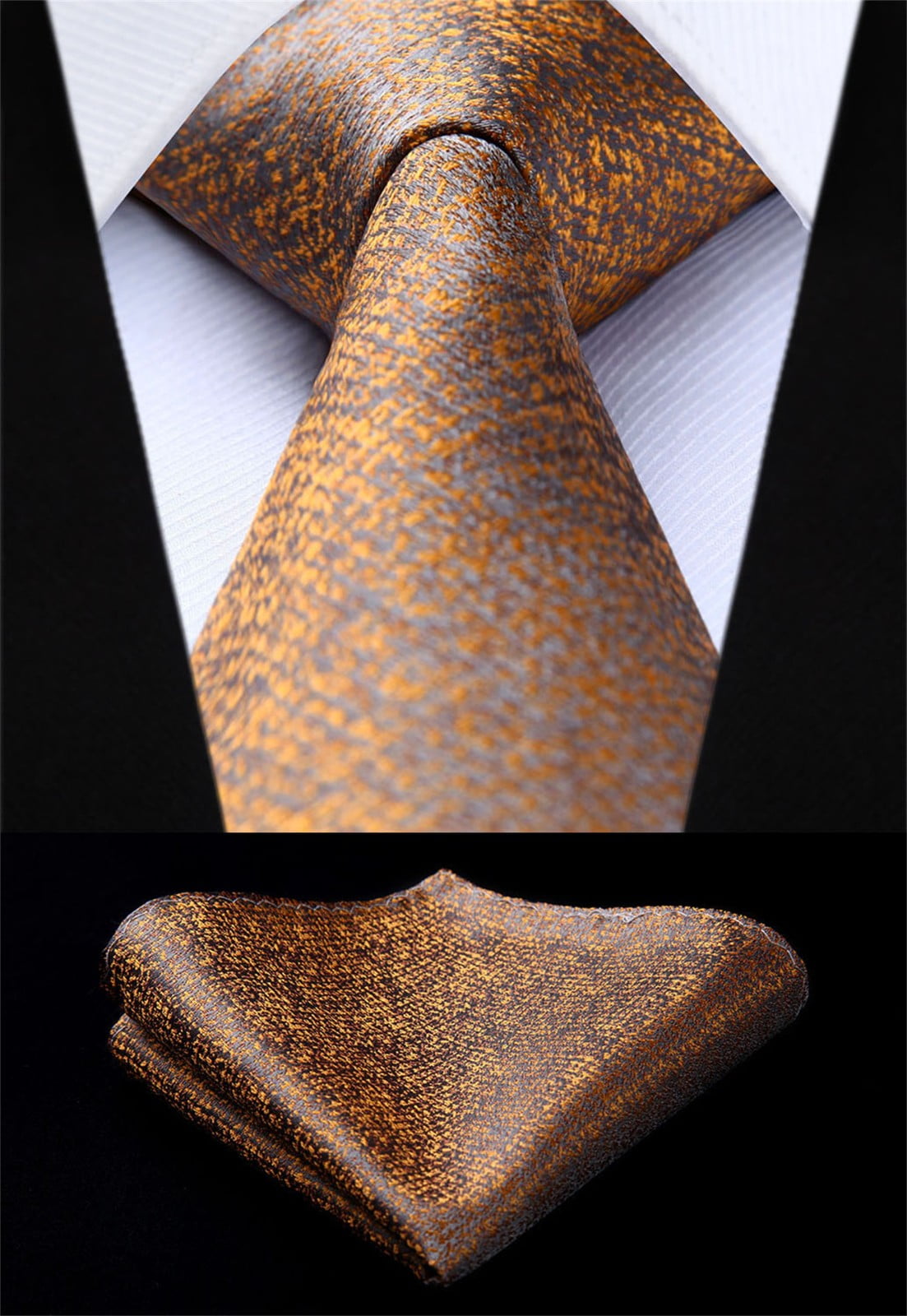 HISDERN Ties for Men Plaid Checked Mens Ties Pocket Square Tie Set ...