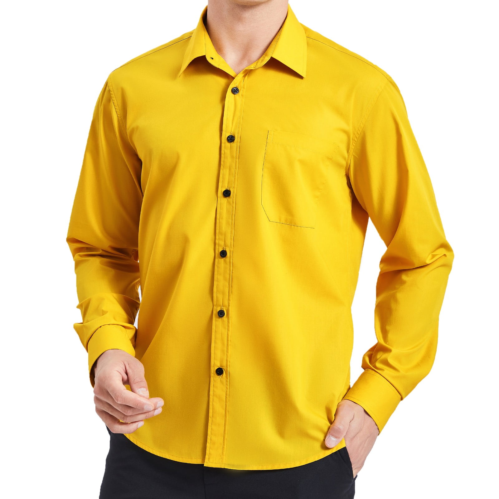 Interesting Yellow Dress Shirt For Men Images