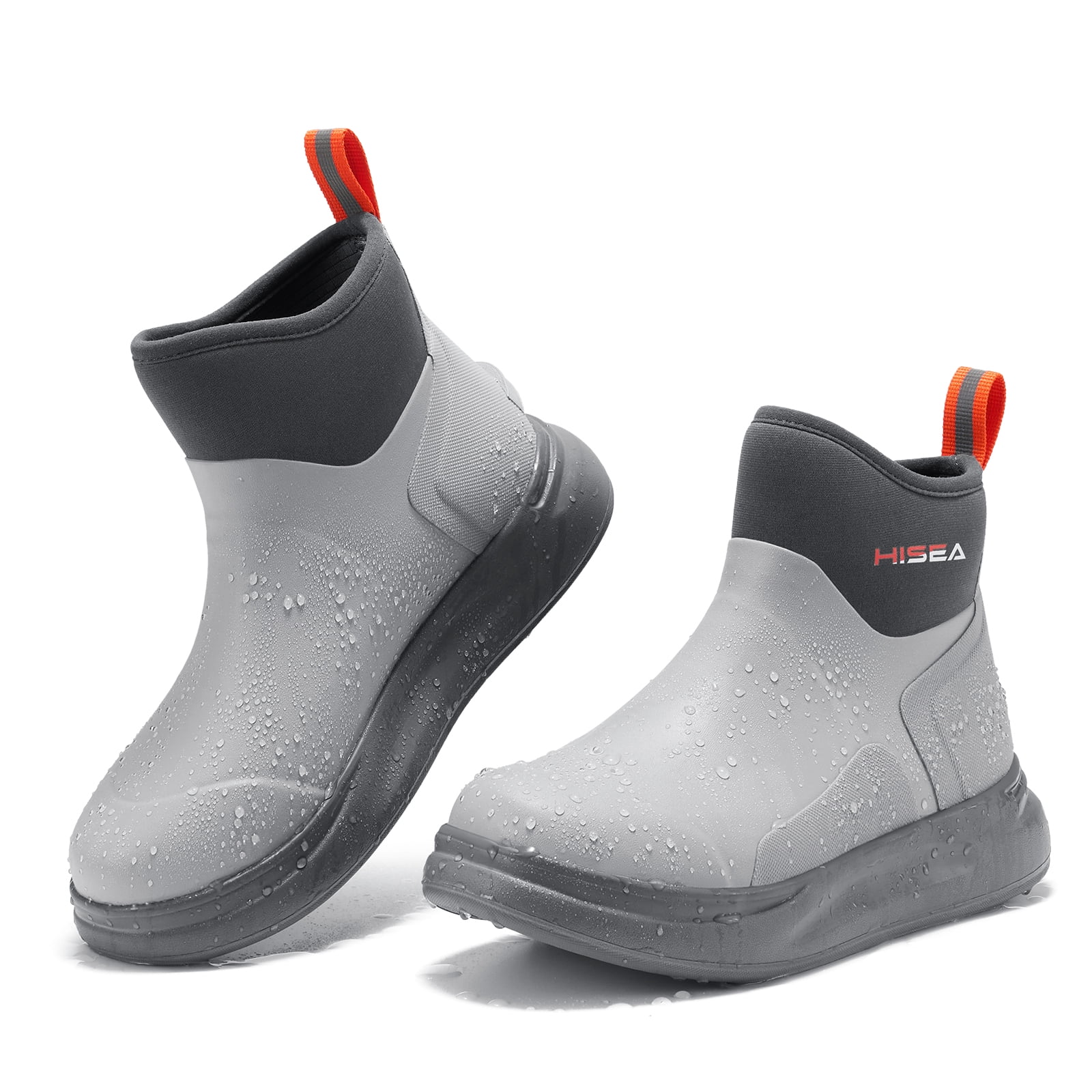 Customer reviews for HISEA Chelsea Rubber Rain Boots for Women,Grey,US ...