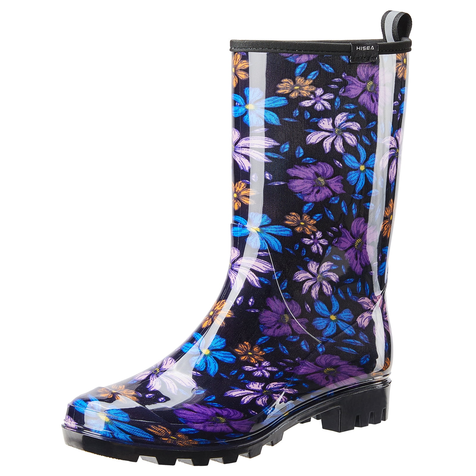 HISEA Women's Rain Boots, Waterproof Non-slip Mid Calf Garden Boots ...