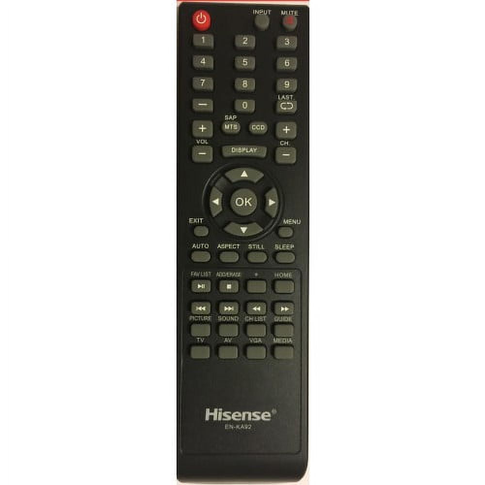 HISENSE EN-KA92 TV Remote Control for Hisense H3 Series LED TVs ...