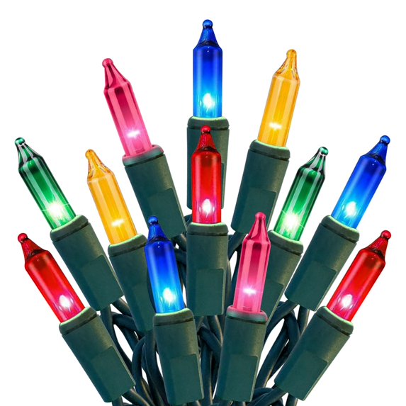 HISHINY Christmas Lights 100 Count Multicolor Christmas Tree String ...