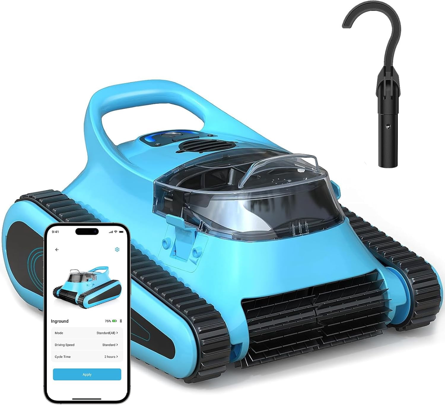 HISION Robotic Pool Cleaner for Inground Pools, Wall Climbing ...