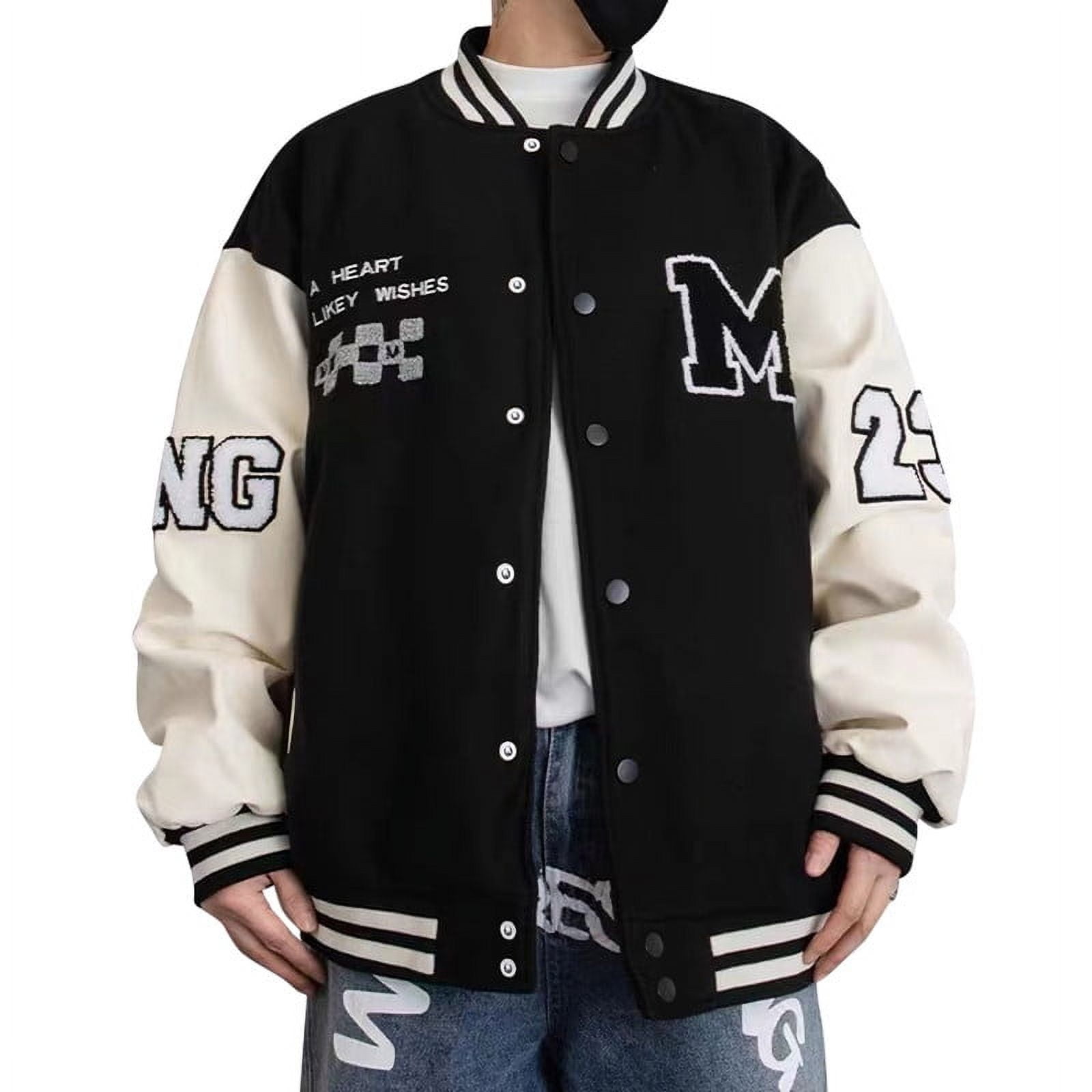 HISITOSA Mens Womens Varsity College Jacket Baseball Bomber Jacket ...
