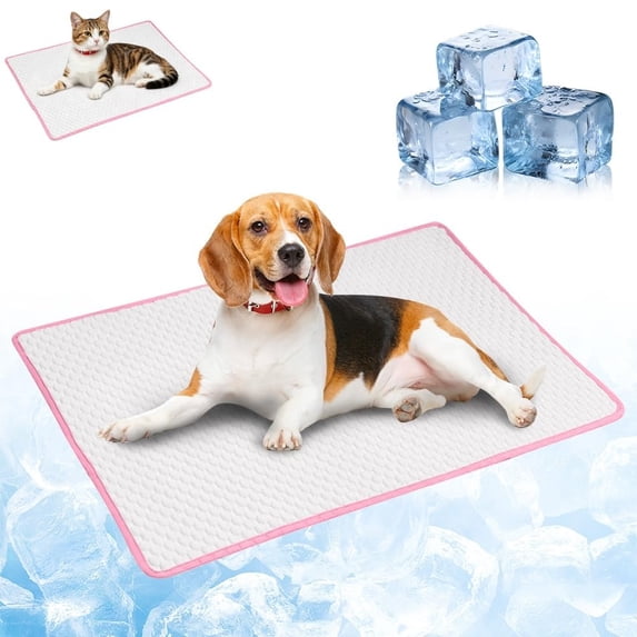 HISKI Dog Cooling Mat for Large Dogs, Breathable Self-Cooling Pet Pad ...