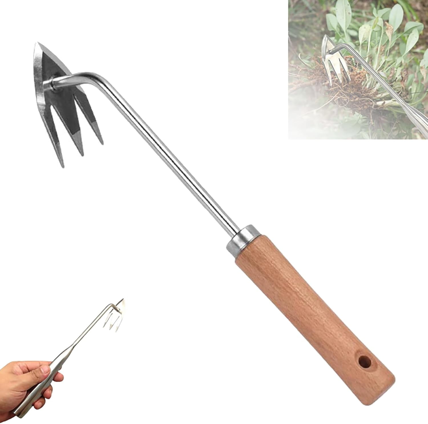 HISKI Stainless Steel Multifunctional Weeder, 2025 Manual Weed Remover ...