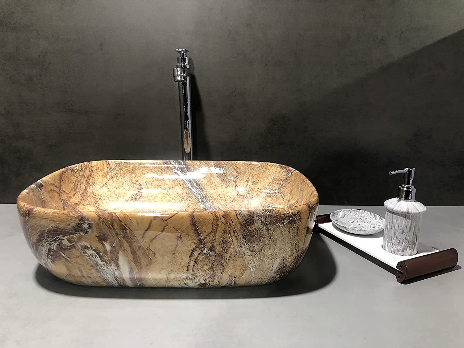 HISRE Table Top Wash Basin For Bathroom Over Counter Top Wash Basin For Living Room Washbasin ...