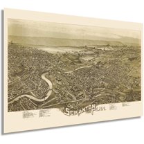 HISTORIX 1786 Old World Eastern Hemisphere Vintage Map Poster Wall Art ...