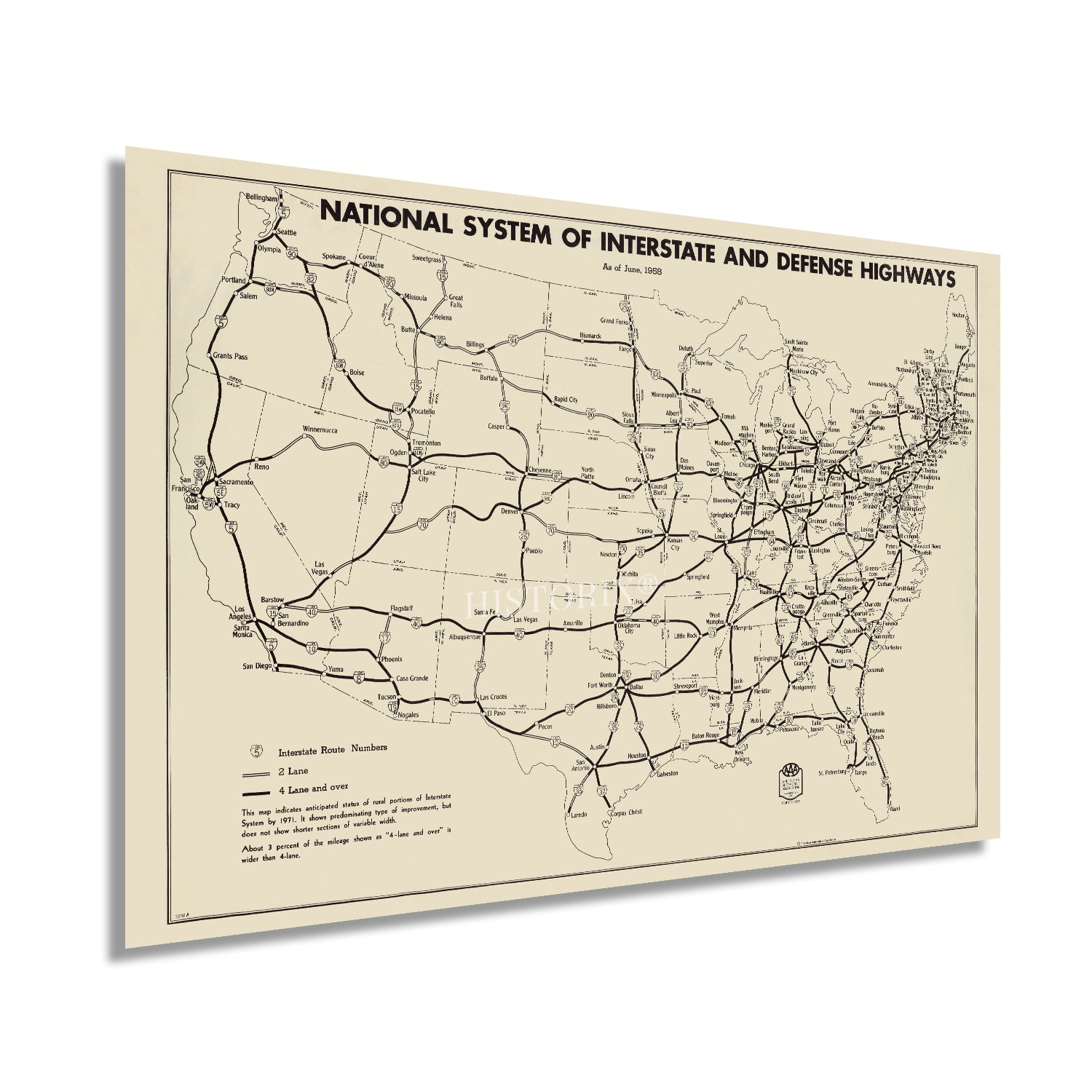 HISTORIX 1958 United States National System of Interstate & Defense ...