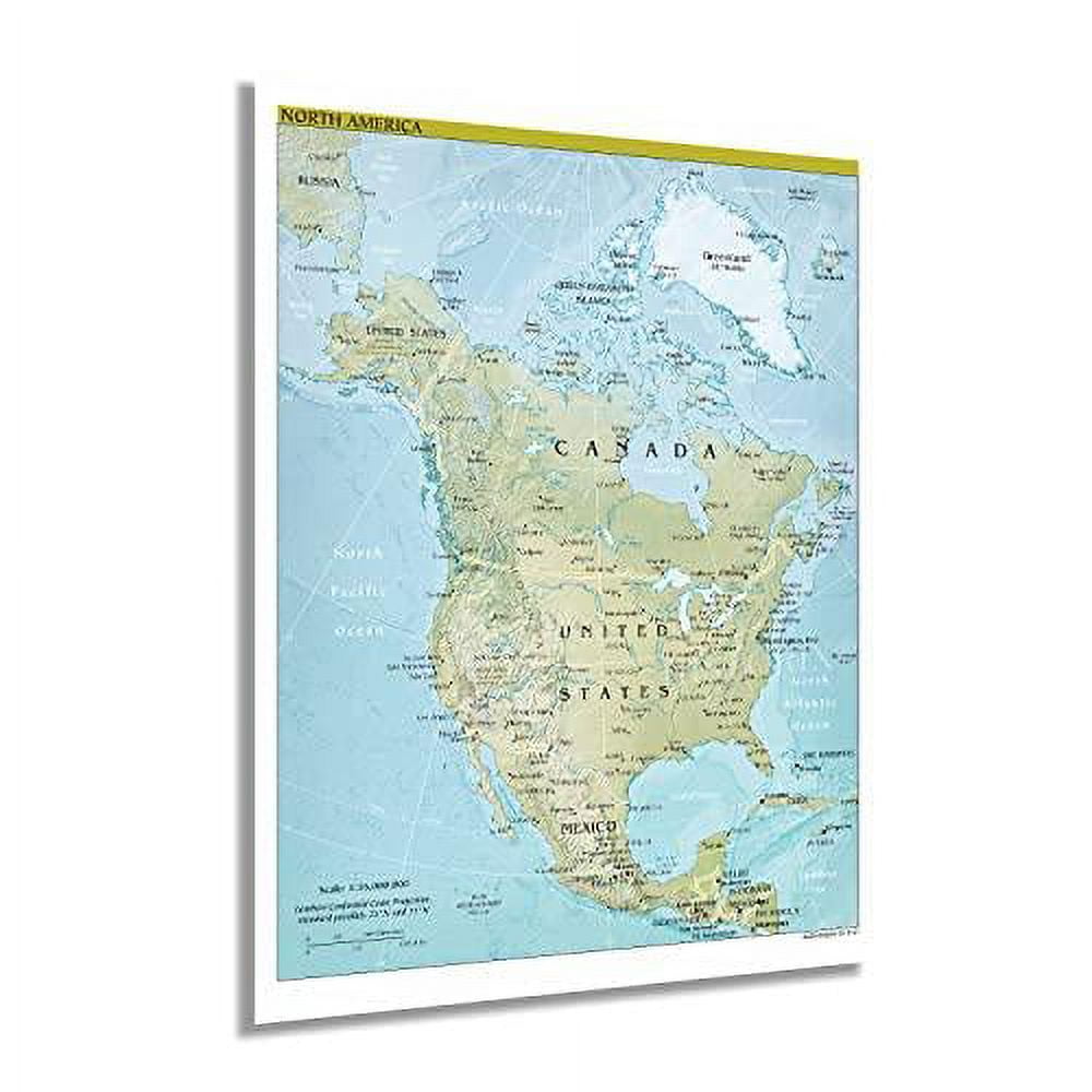 HISTORIX 2021 North America Map Poster Wall Art Print, 18 x 24 Inch ...