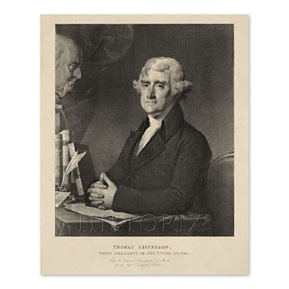 HISTORIX Vintage 1825 Thomas Jefferson Portrait Photo Print - 8x10 Inch ...