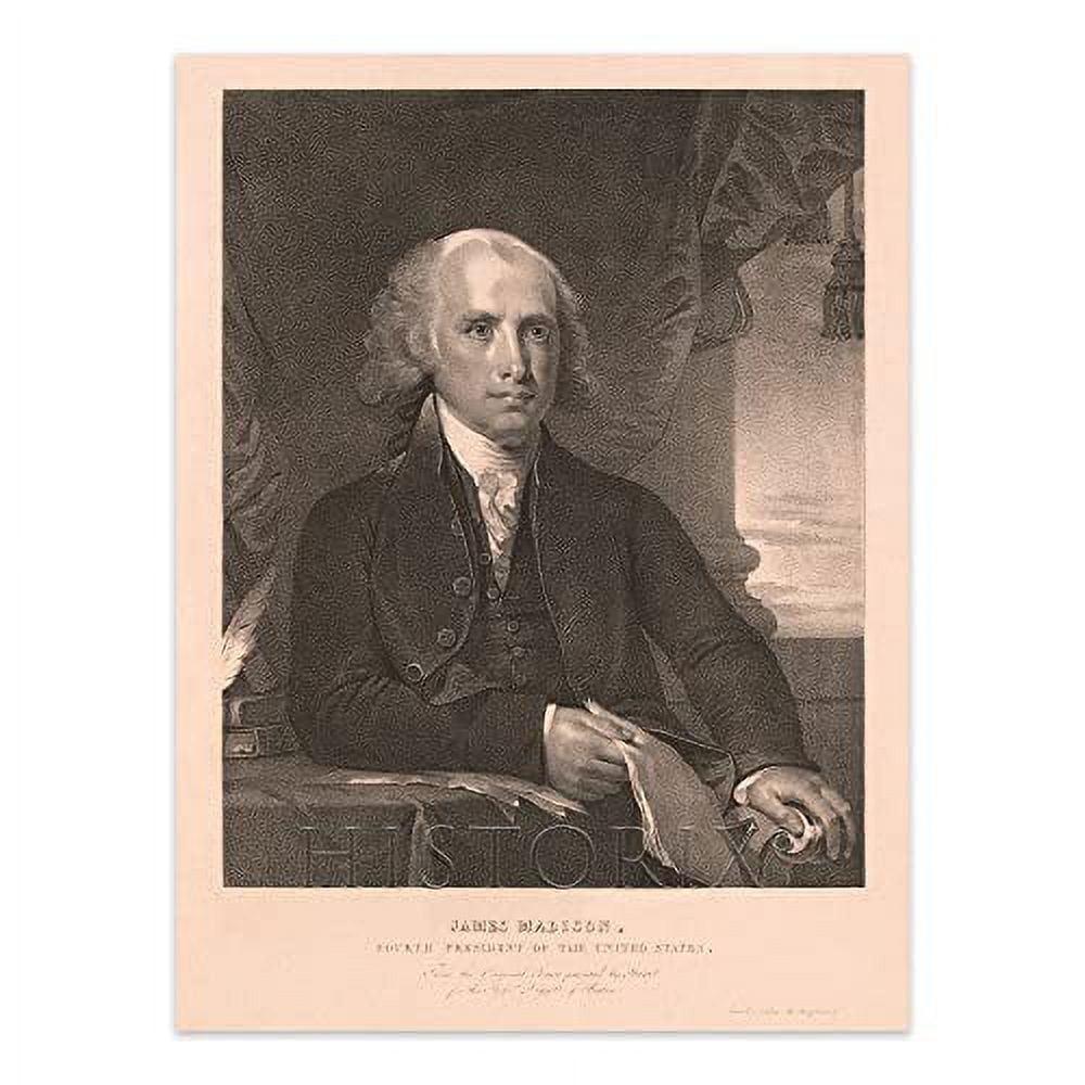 HISTORIX Vintage 1828 James Madison Portrait Photo Print - 18x24 Inch ...