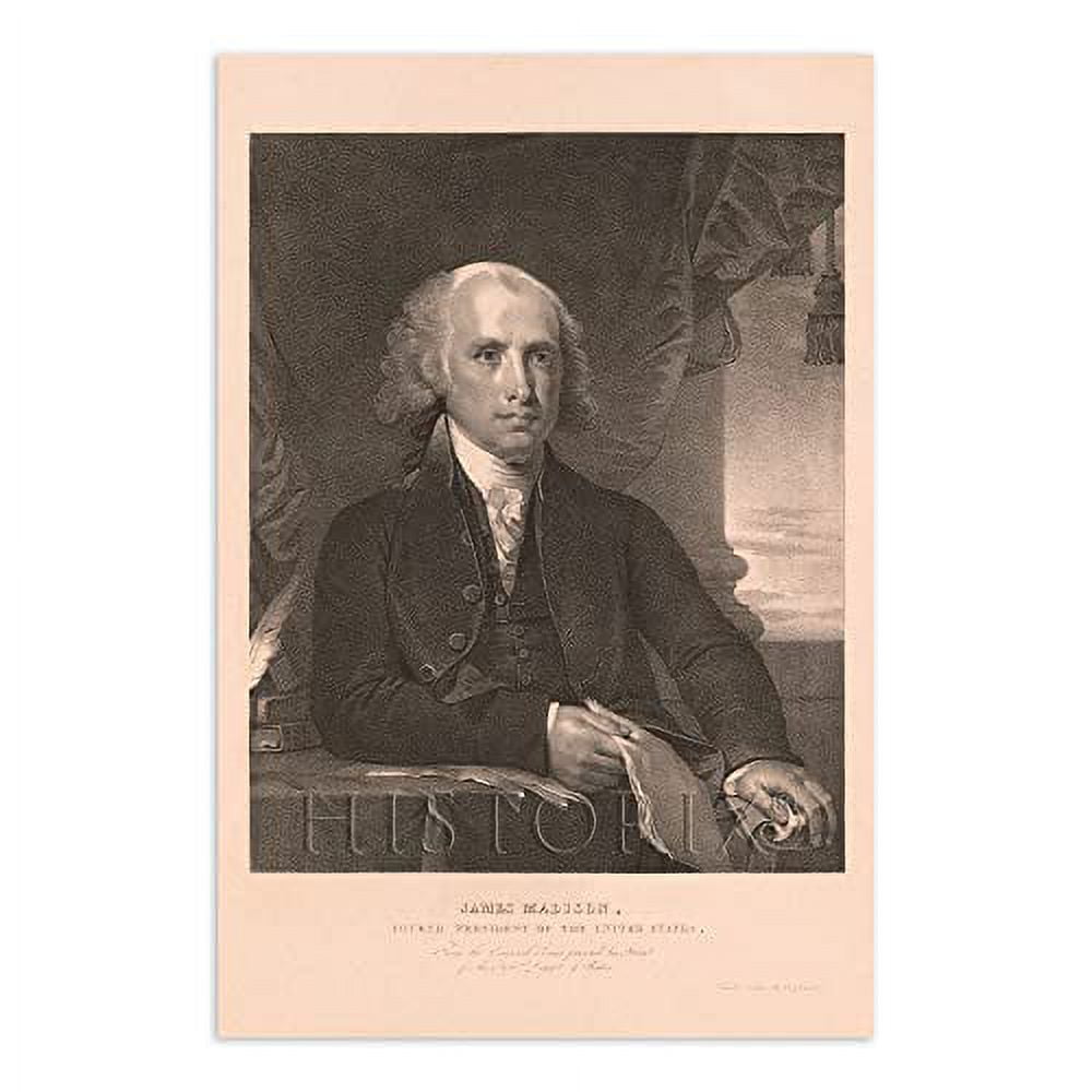 HISTORIX Vintage 1828 James Madison Portrait Photo Print - 24x36 Inch ...