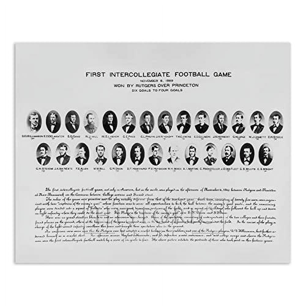 HISTORIX Vintage 1869 First Intercollegiate Football Game Photo Print ...