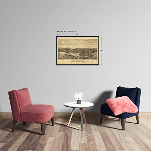 HISTORIX Vintage 1878 Seattle Washington Poster - 16x24 Inch Vintage ...