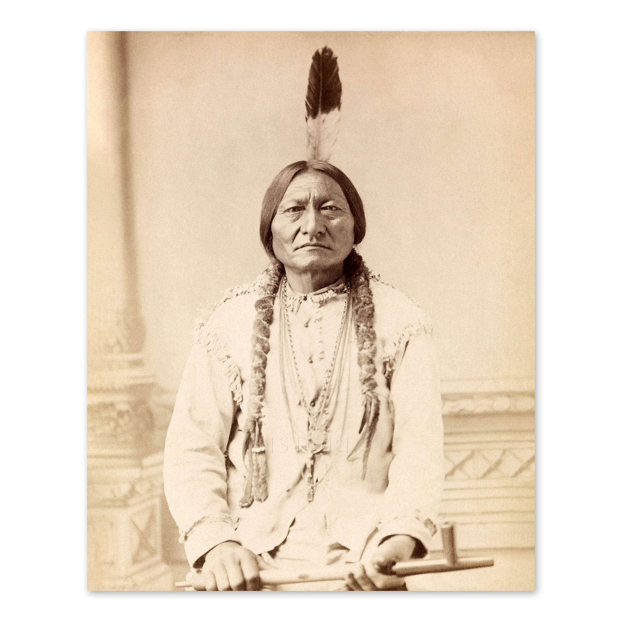 HISTORIX Vintage 1885 Sitting Bull Photo Print - Vintage Portrait Photo ...